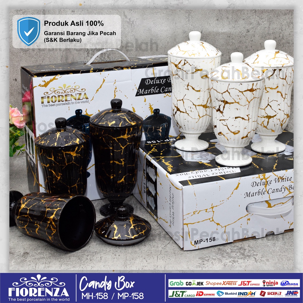 Jual Toples Keramik Set isi 3 Permen Kue Manisan Motif Marble Fiorenza ...