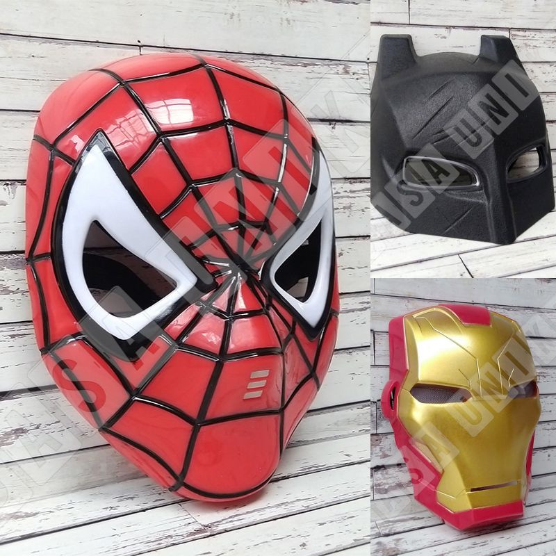 Jual Topeng Superhero Nyala Lampu LED - Spiderman | Batman | Iron Man ...