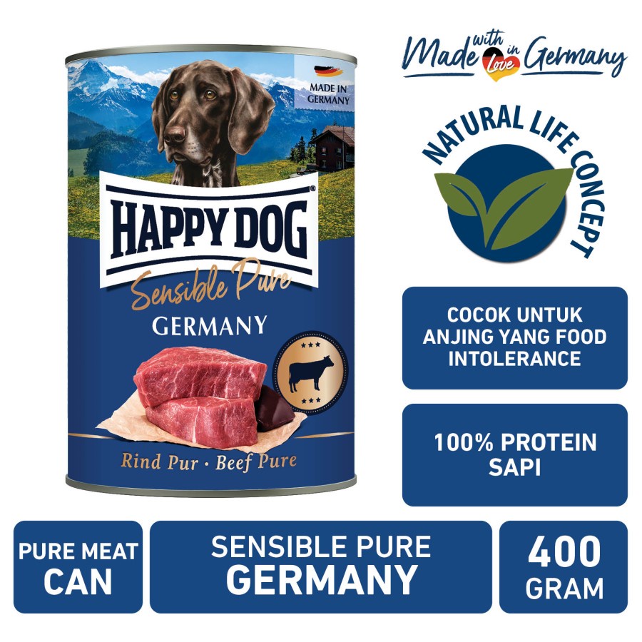 Jual Dog Food Happy Dog Sensitive Pure Beef (Germany) 400Gr / Makanan ...