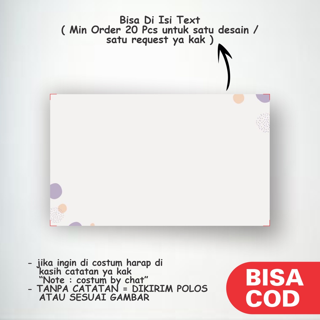 Jual kartu ucapan | Blank Card | Greeting Card ( FREE COSTUM TULISAN ...