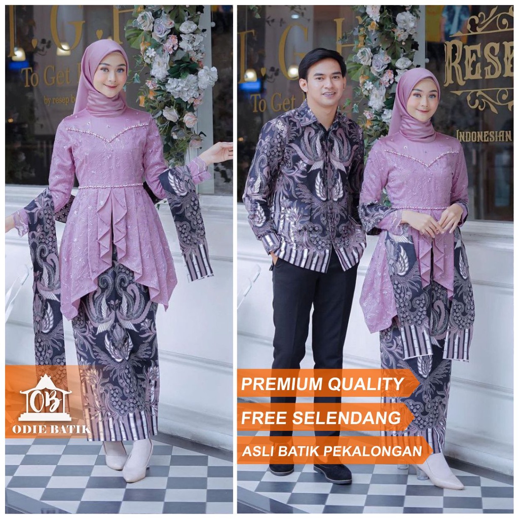 Jual OUTFIT COUPLE BAJU KONDANGAN LEBARAN BATIK COUPLE TERBARU KEMEJA ...