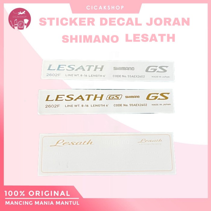 Jual Produk Terbaru Cicakshop88 Sticker Decal Joran Shimano Lesath Gs ...