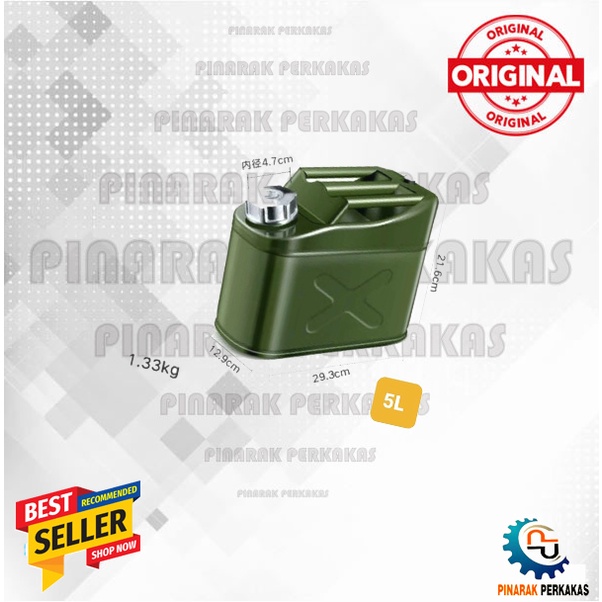 Jual Universal Jerigen Metal/Besi ) kapasitas 5 liter | Shopee Indonesia