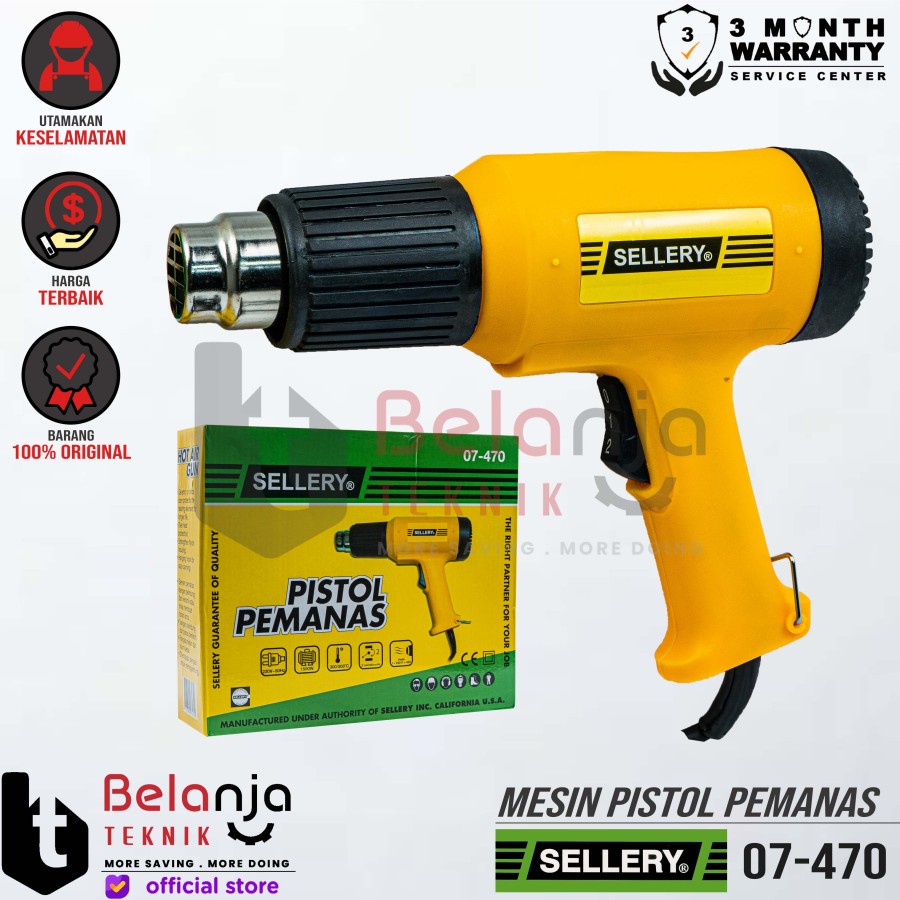 Jual Sellery Heat Gun Hot Gun Pistol Pemanas 07-470 Pistol Pemanas 1500 ...