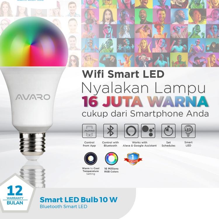 Jual Realpct AVARO Lampu Smart LED BLUETOOTH 10W Smart Bulb RGB + WW | Shopee Indonesia