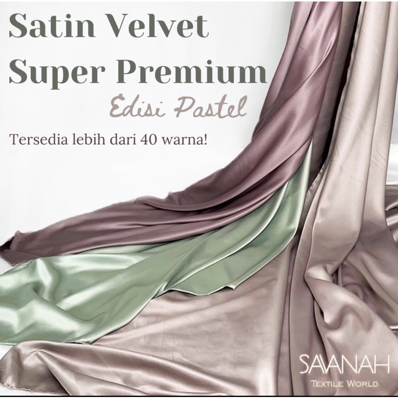 Jual Kain Satin Velvet Premium per 1m | Shopee Indonesia