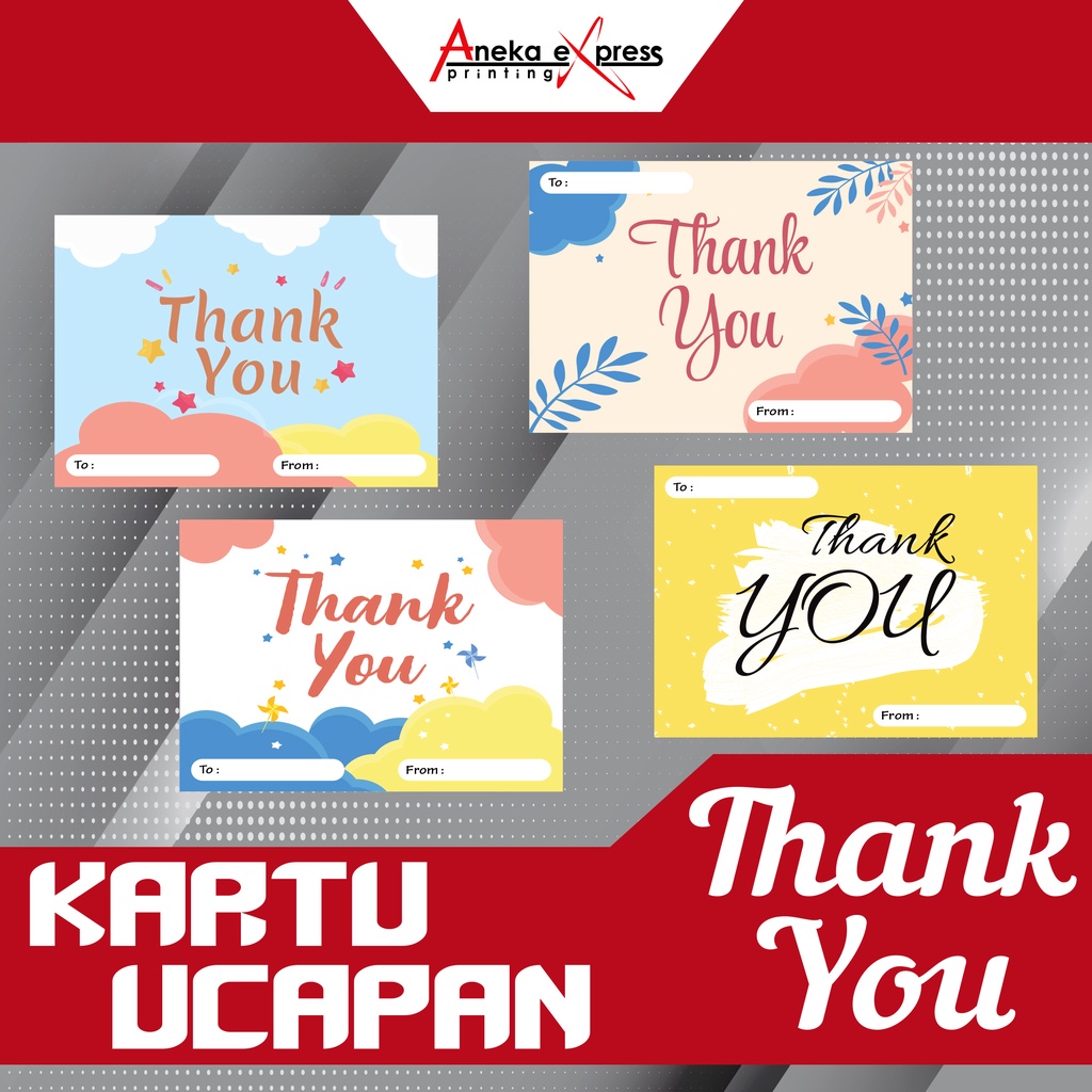 Jual Kartu Ucapan Thank You | Thanks Card | Greeting Card Thank You | Gift Card | Kartu Ucapan ...