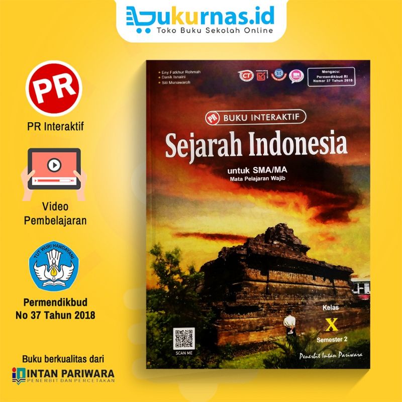 Jual Buku lks pr interaktif sejarah indonesia kelas X, 10 semester 2 tahun 2022 Revisi K13 Intan ...