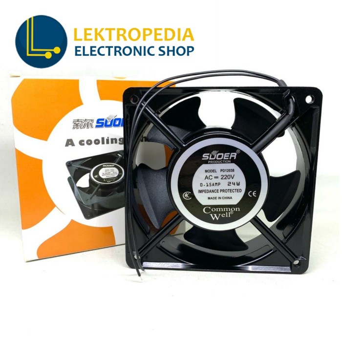 Jual Fan AC 220V 12cm SUOER Kipas Cooling 12 cm 220 V Volt 220Volt 12x12 | Shopee Indonesia