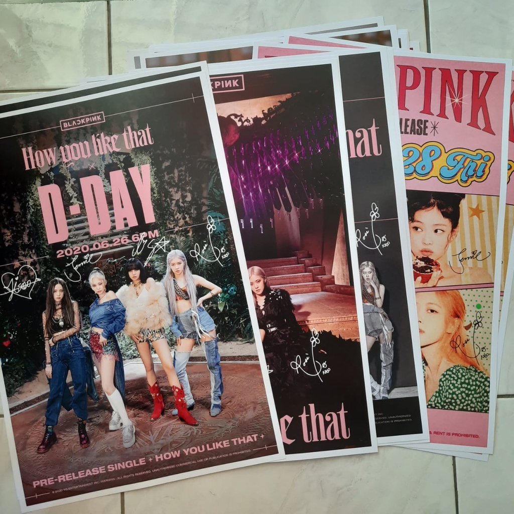 Jual POSTER BLACKPINK DENGAN TANDA TANGAN UKURAN A3+ | Shopee Indonesia
