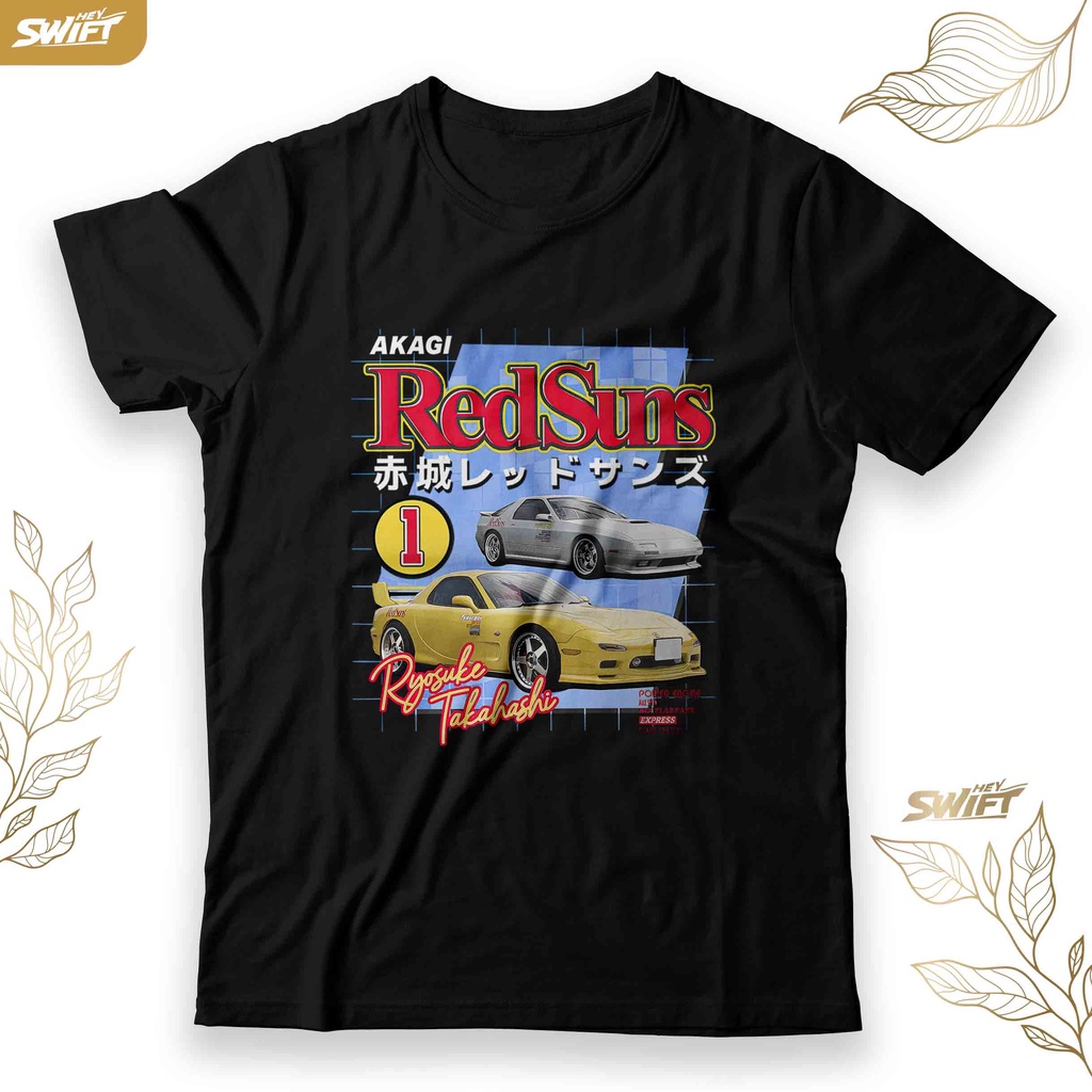 Jual KAOS Akagi Red Suns RYOSUKE TAKAHASHI CAR INITIAL D JDM TSHIRT ...