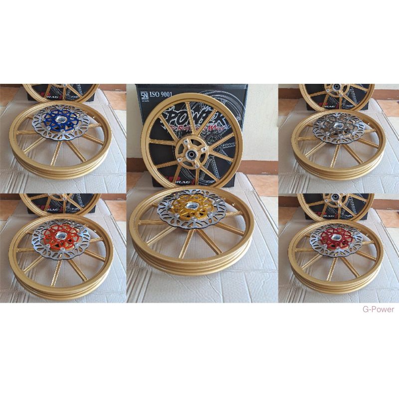 Jual velg racing power gp drag model 160/185×17 daytona+ cakram 260mm ...