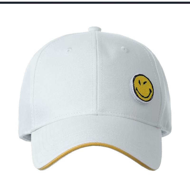 Jual Smiley World Collection Baseball Cap With Fun Sticker ( White ...