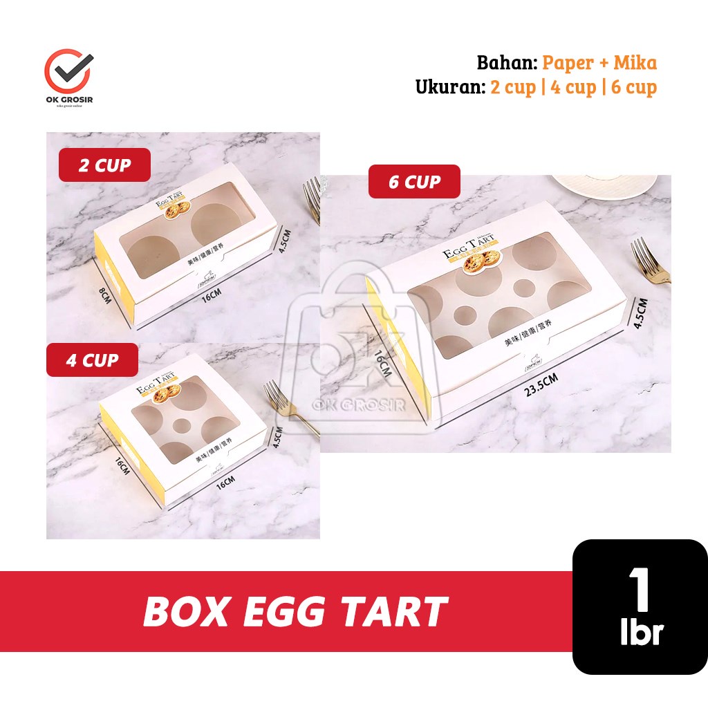 Jual Egg Tart Box Sekat / Kotak Kue Tart Pie Susu (1 lbr) | Shopee ...