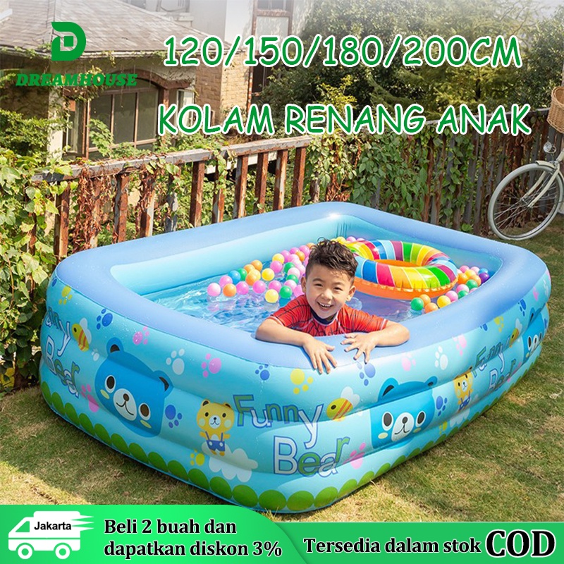 Jual kolam renang anak jumbo petak karet bahan tebal 1.2M kolamrenang ...