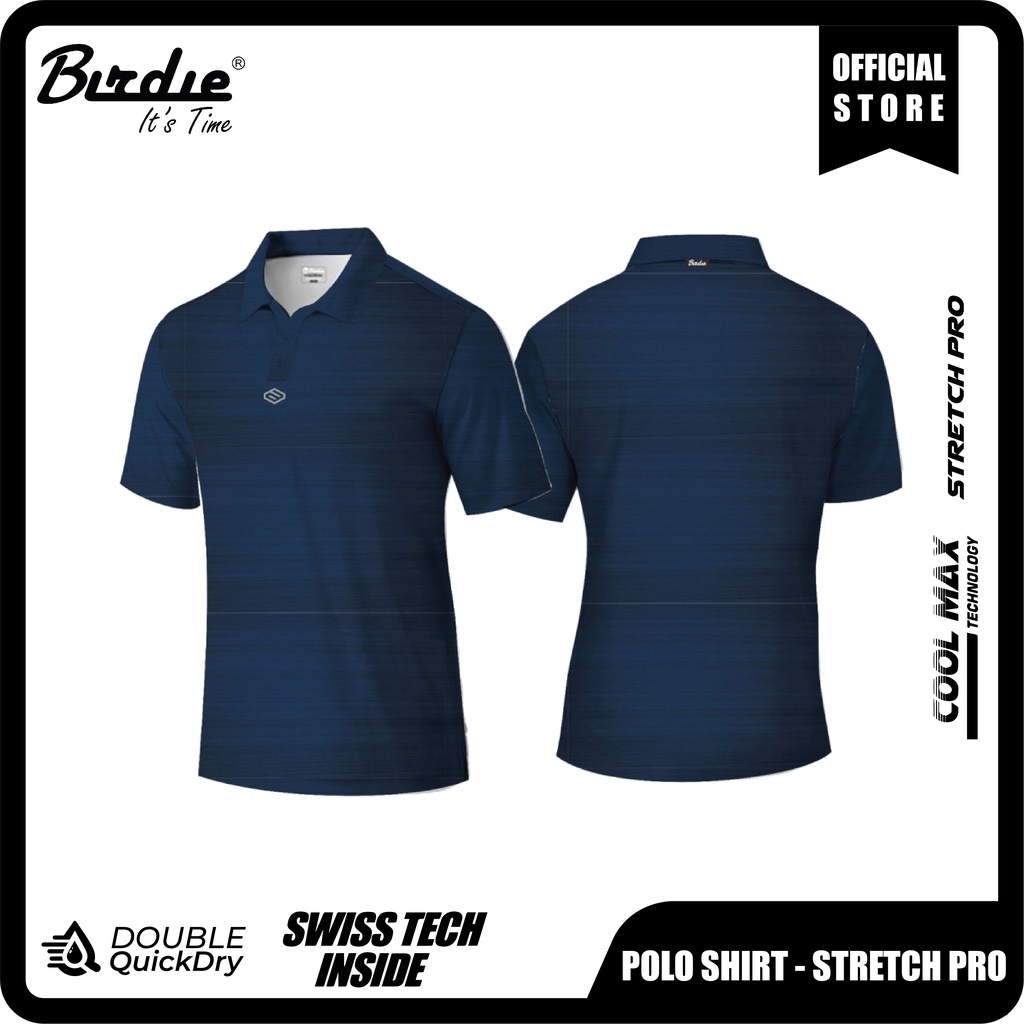 Jual Baju Polo Shirt Golf Polyester Dry Fit Stretch Pro Original Birdie ...
