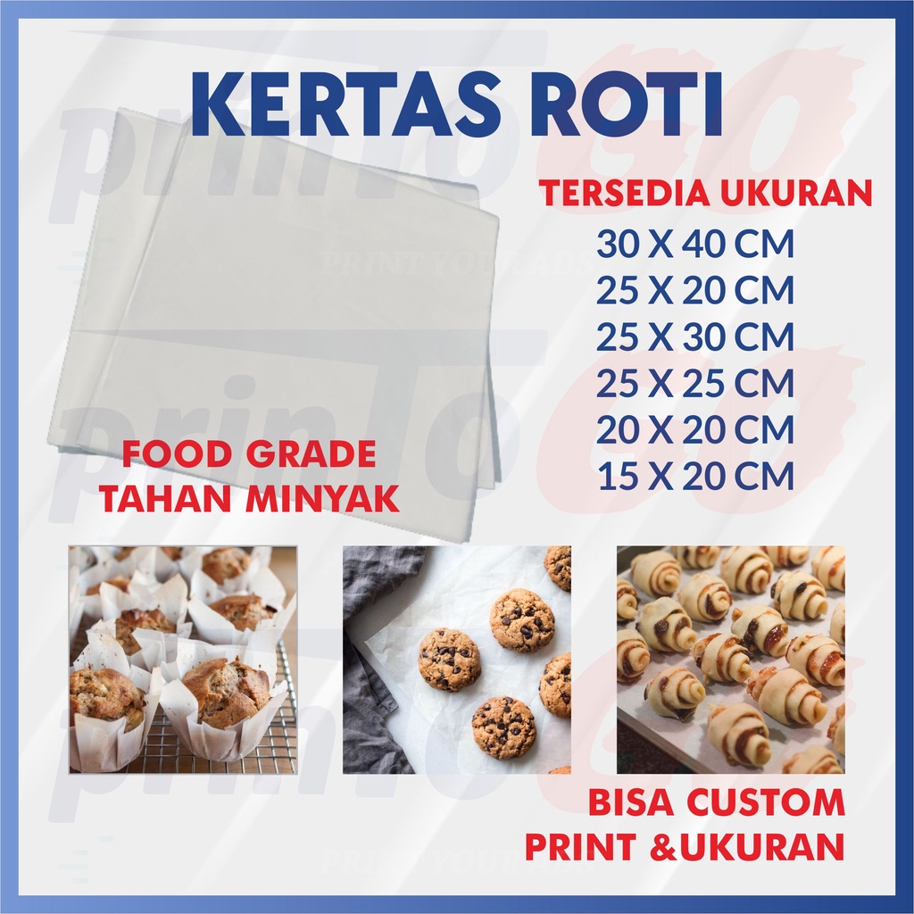 Jual KERTAS ROTI / KERTAS ROTI BAKING PAPER / KERTAS ROTI PACKAGING ...