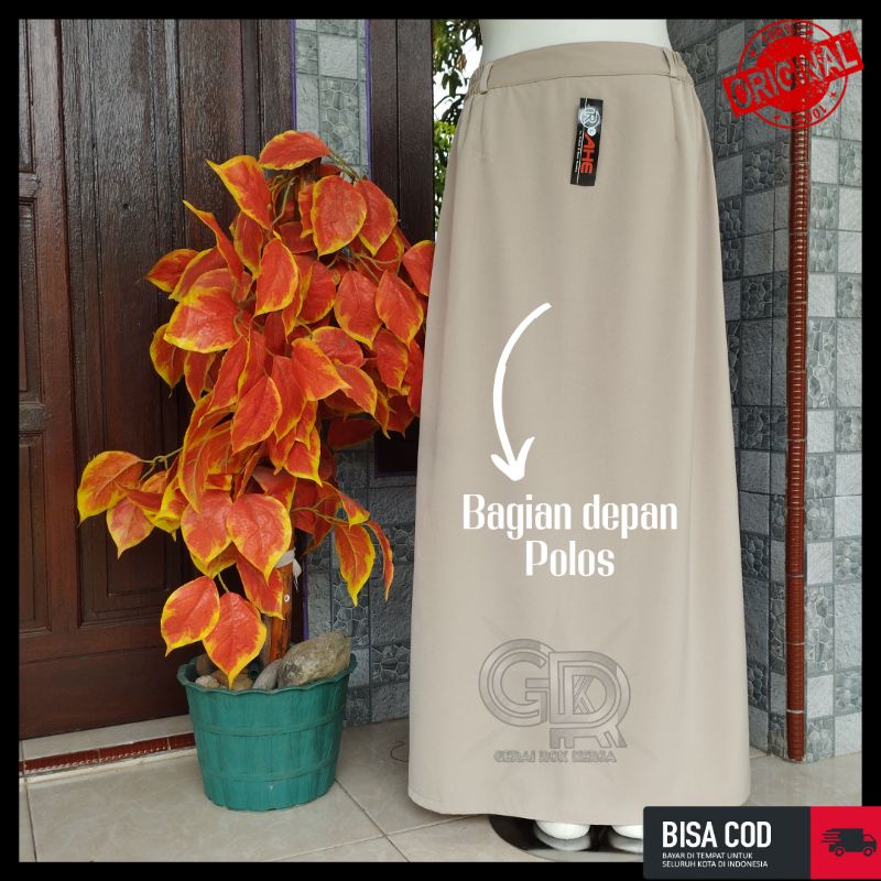 Jual Rok Warna Cream Jumbo Rok Kerja Wanita Rok A Line Panjang Polos ...