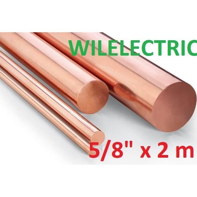 Jual Ground Rod / Copper Rod Tembaga Asli 5/8 Inch X 2M / 2 M Grounding ...