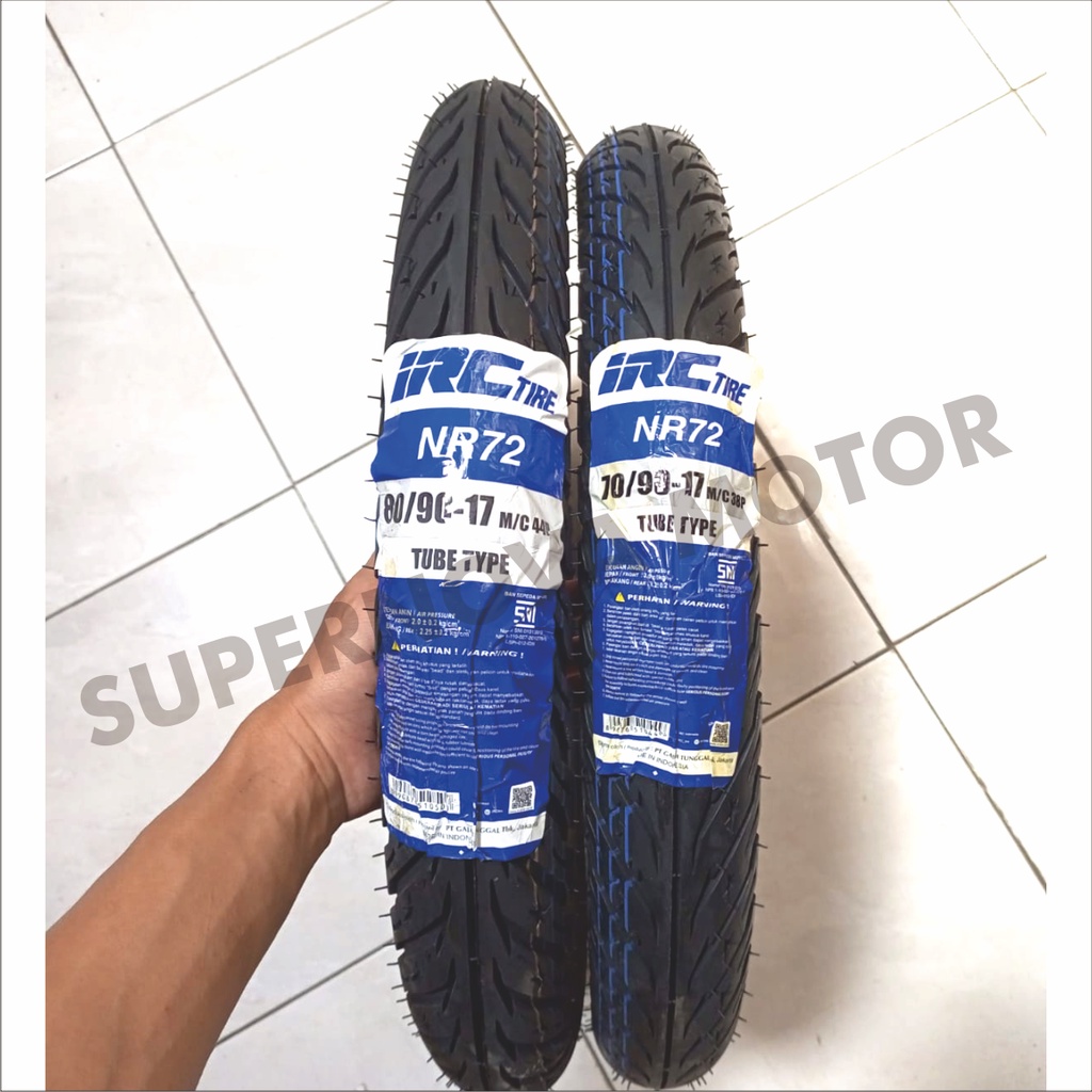 Jual BAN LUAR IRC TUBETYPE NON TUBELESS NR72 80/90 70/90 - 17 | Shopee ...
