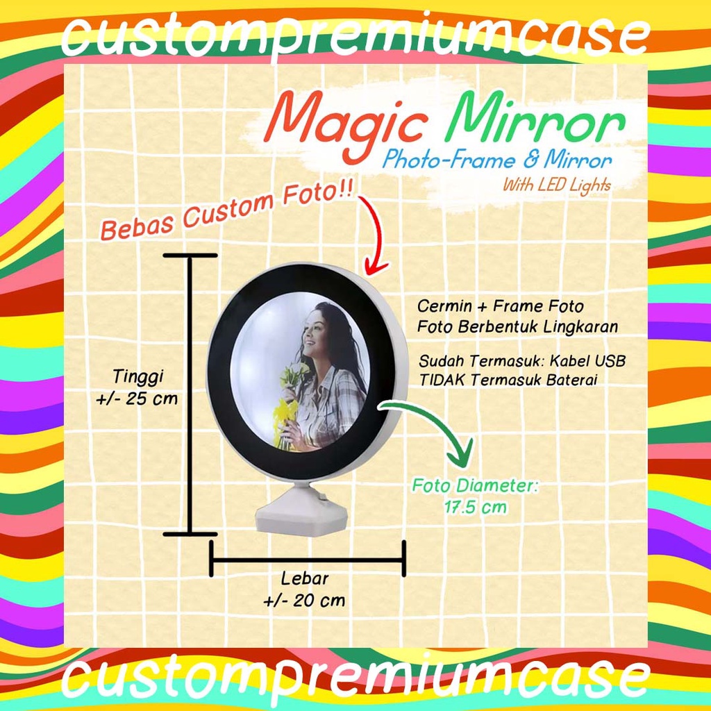 Jual CERMIN AJAIB / MAGIC MIRROR + FRAME FOTO / BINGKAI FOTO UNIK ...