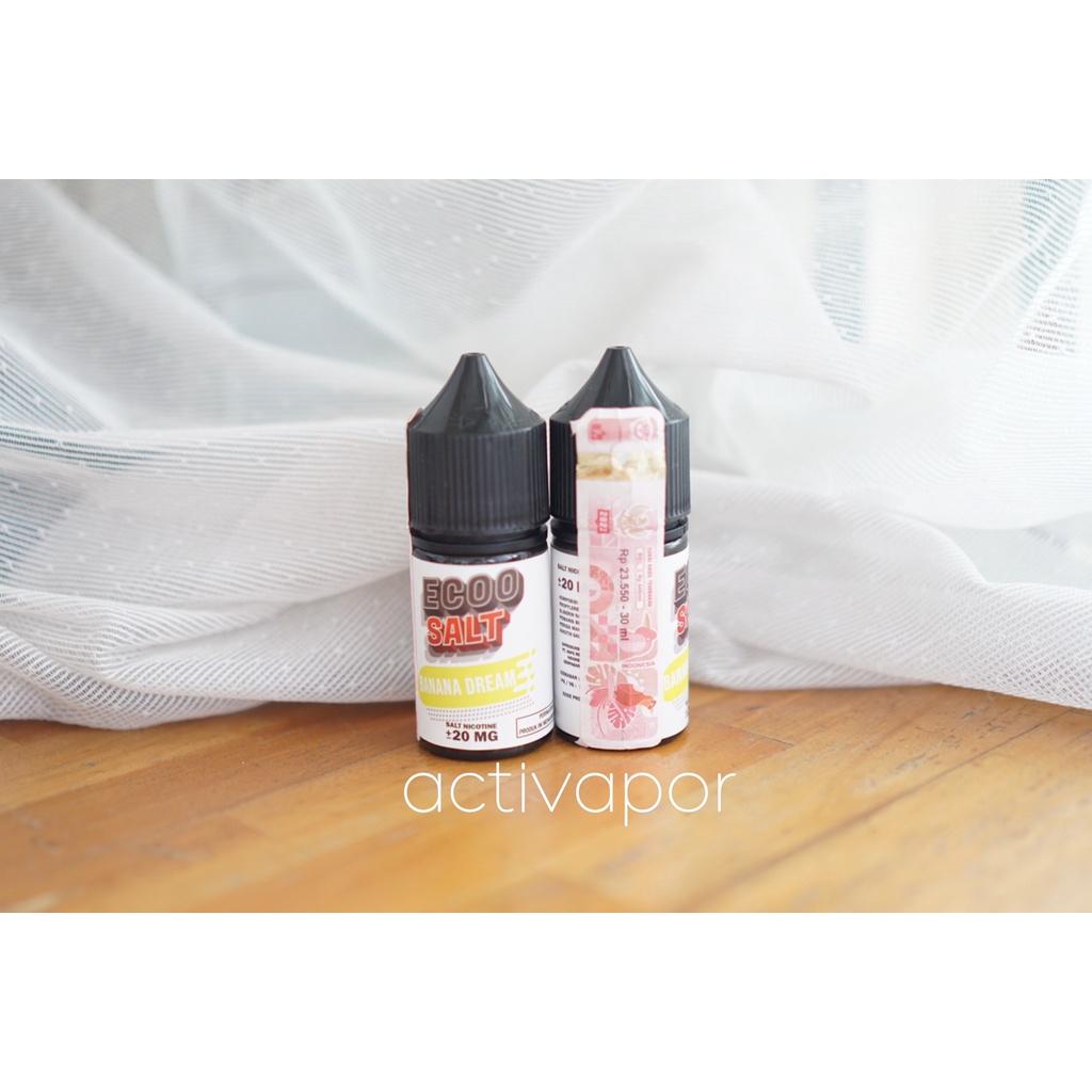 Jual ECOO Salt Nic Banana Dream 20mg 30ml Eco Ecco Saltnic Liquid Vape ...