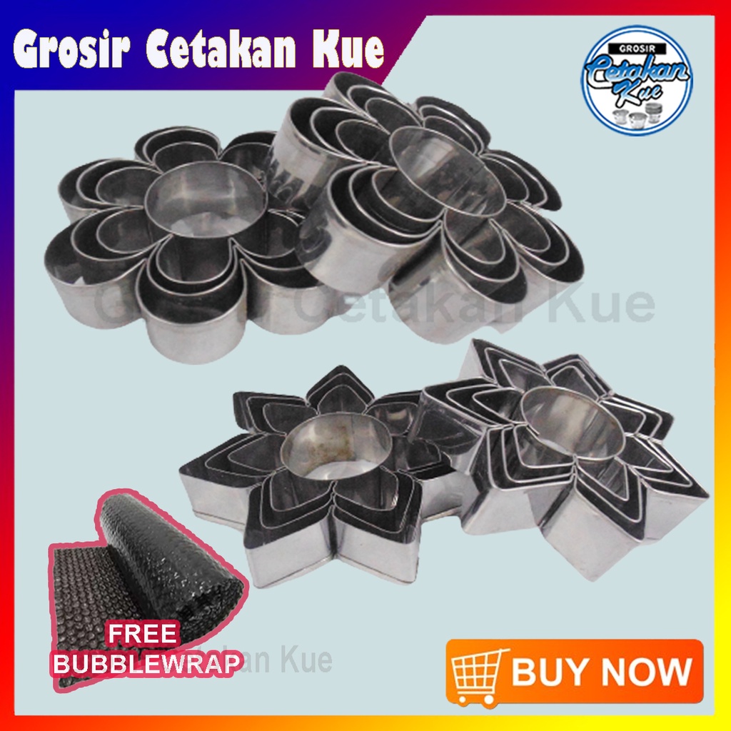 Jual PROMO HARGA CETAKAN KUE PASTEL TERATAI BINTANG DAN MAWAR BAHAN ...