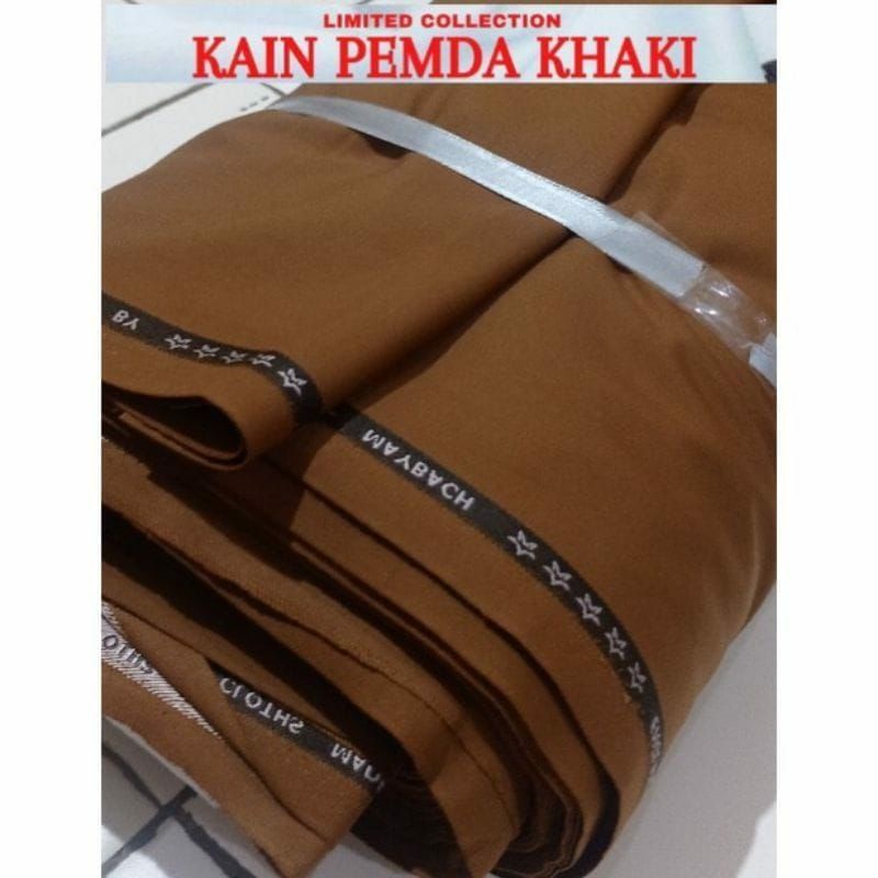 Jual Kain pemda khaki wool premium bahan baju seragam dinas khaki pns pdh asn bahan kain katun ...