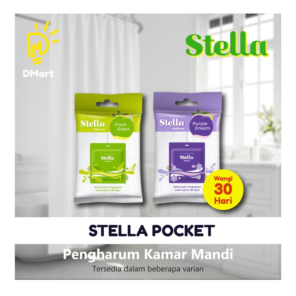 Jual Stella Pocket Bathroom Pengharum Ruangan Biru / Merah / Hijau ...
