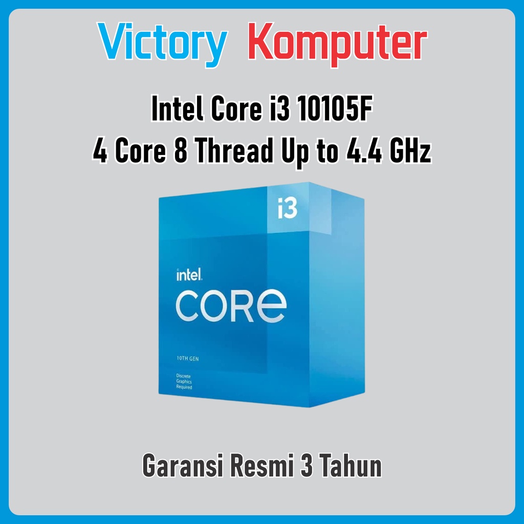 Jual Prosesor Intel Core i3 10105F Box Up to 4.4 GHz i3-10105F Box Intel Desktop Processor ...