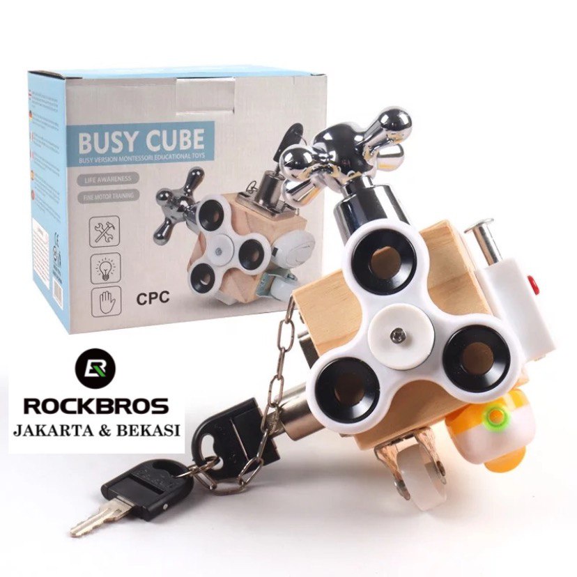 Jual Wooden Smart Busy Cube Premium Mainan Anak Montessori Montesori ...