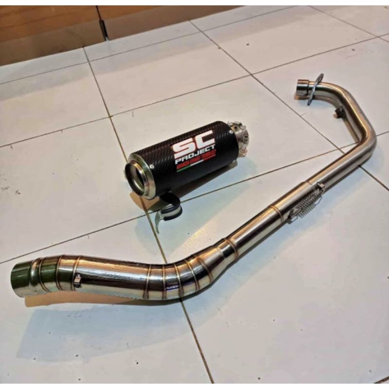 Jual KNALPOT RACING SC PROJECT CARBON/KNALPOT SC PROJECTS PNP CB150NEW ...