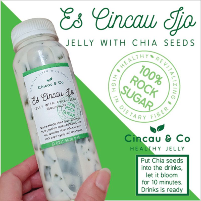 Jual Es Cincau Ijo with Chia Seeds by Ibu Fiska / Cincau Hijau | Shopee ...