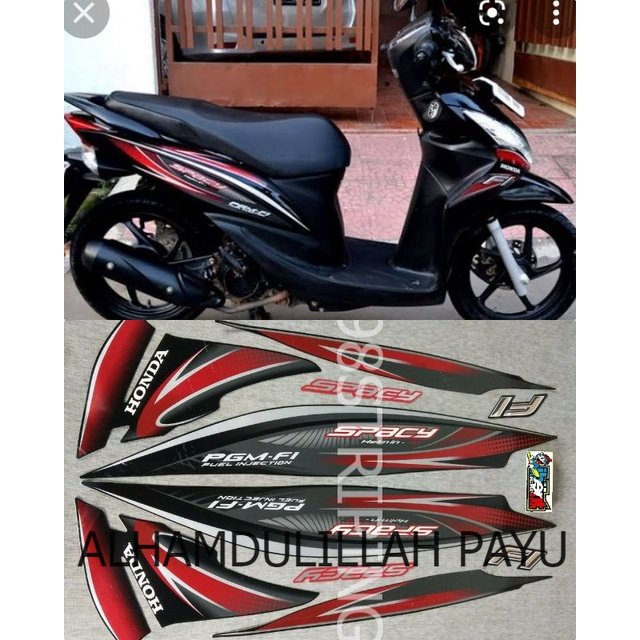 Jual SPACY FI HELM IN HITAM TAHUN 2011 2012 STRIPING LIS STANDAR ORI ...