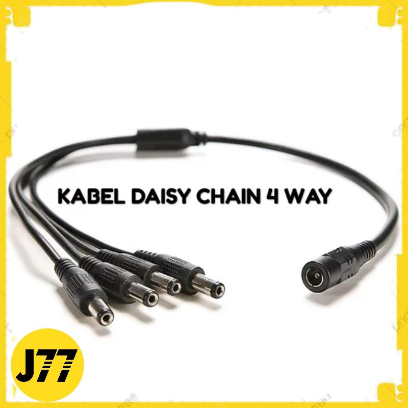 Jual Kabel Daisy Chain Sambungan Adaptor Efek Gitar 4 Way | Shopee ...