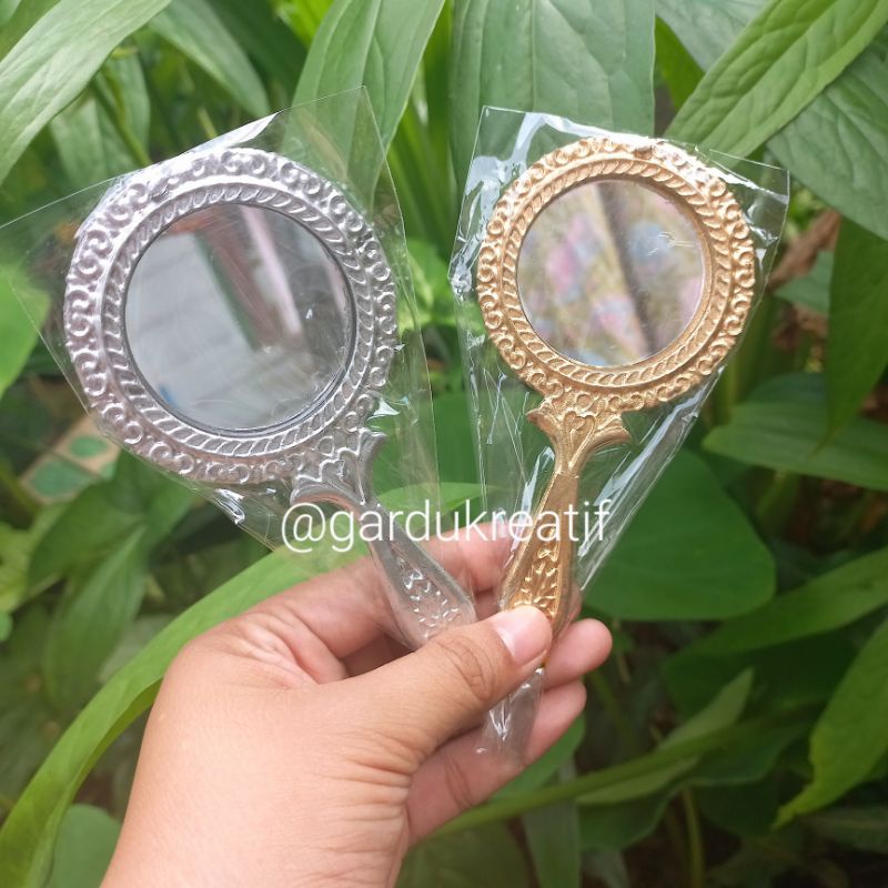 Jual ISI 25 PCS SOUVENIR PERNIKAHAN CERMIN MOTIF BUNGA EMAS DAN PERAK ...