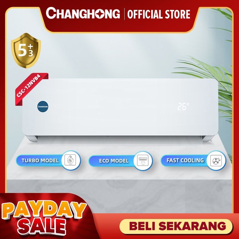 Jual AC SPLIT CHANGHONG 1,5PK R32 FAST COOLING CSC-12NVB4 | Shopee Indonesia