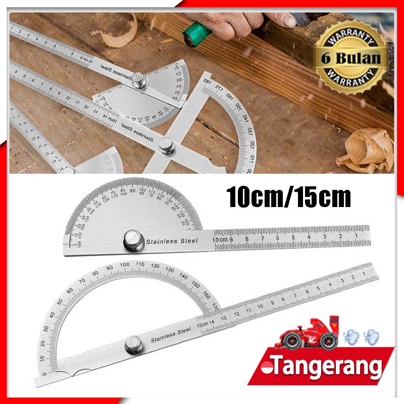Jual Penggaris Busur Derajat 180 Derajat Stainless Degree Protractor ...