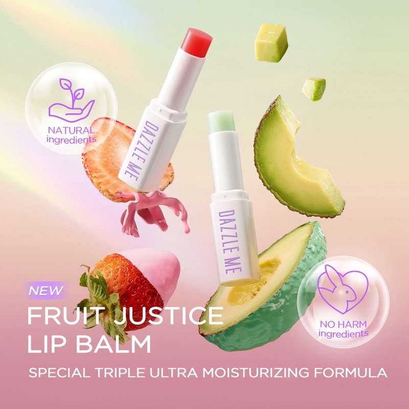 Jual [New Launch] DAZZLE ME Fruit Justice Lip Balm | Moisturizing ...