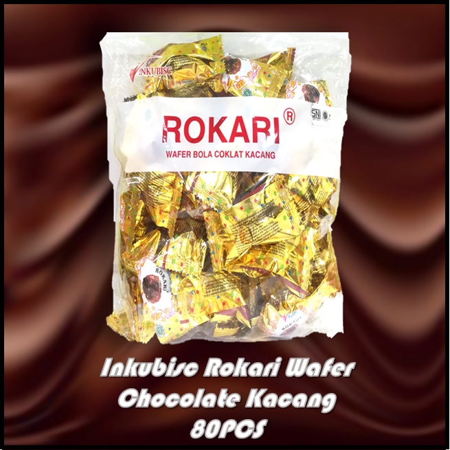 Jual Inkubisc Rokari Wafer Chocolate Kacang 80PCS | Shopee Indonesia