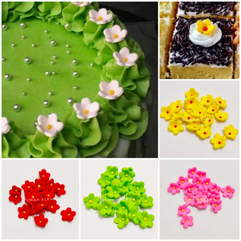 Jual Mini Flower Gumpaste Bunga isi 20pcs - Edible Gumpaste Flower ...