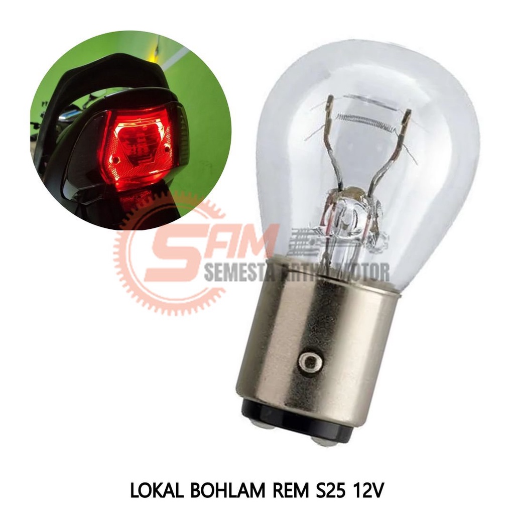 Jual Bohlam Rem Universal 12v 25w Lampu Stop Belakang Motor Mobil S25 ...