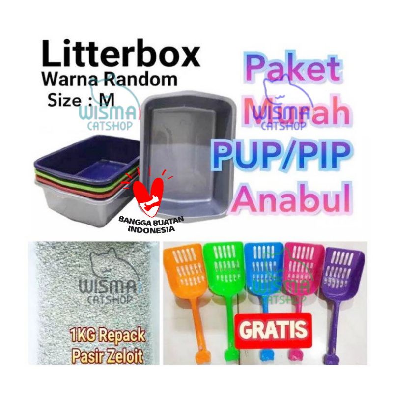 Jual Litterbox Toilet kucing cat litterbox serokan 1KG pasir baki ...