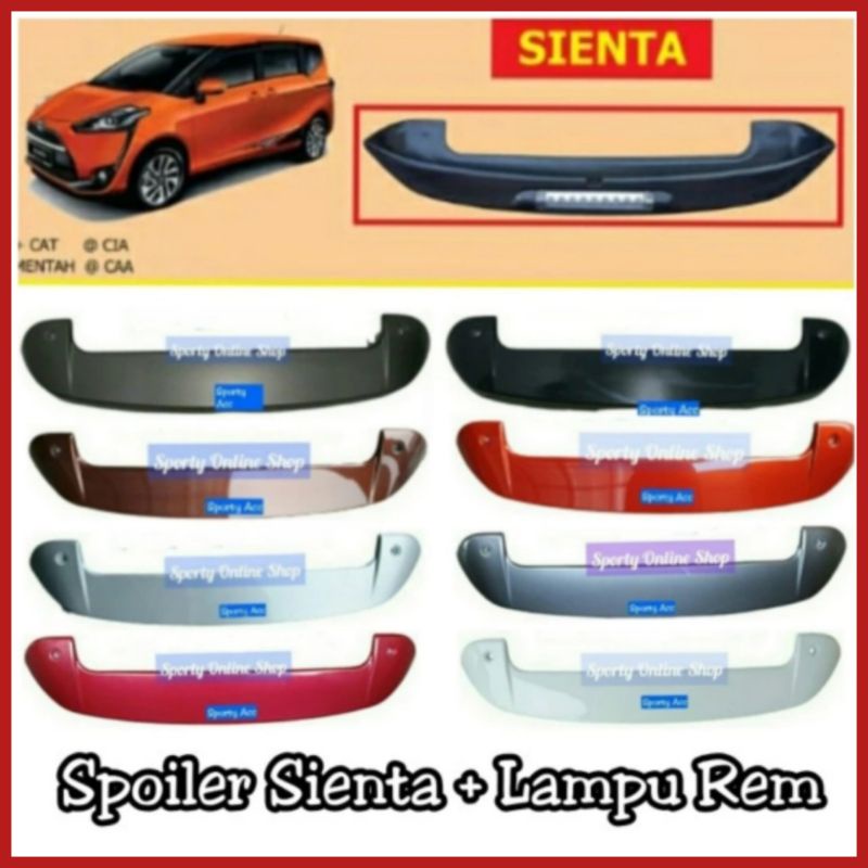 Jual Spoiler Sayap Mobil Sienta + Lampu Rem | Shopee Indonesia