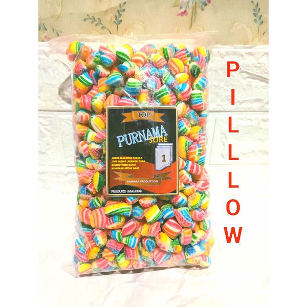 Jual permen pillow/pillow candy rainbow los 1kg | Shopee Indonesia