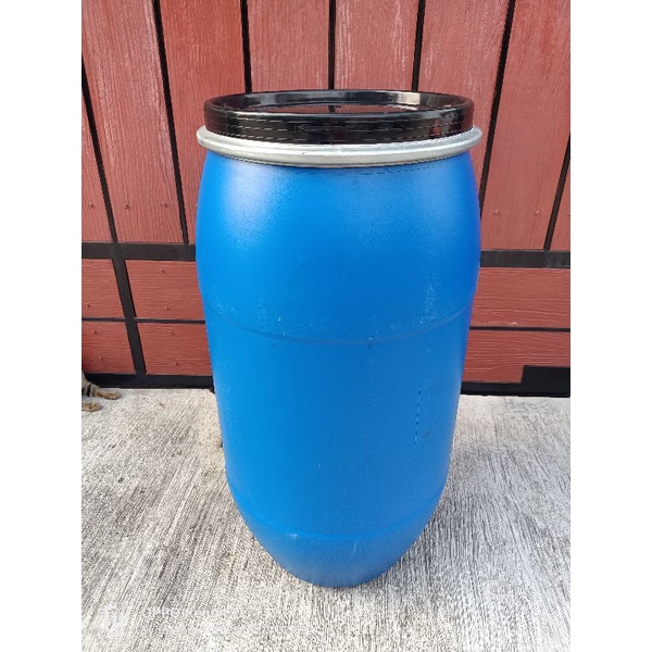 Jual Tong Biru/Drum plastik/Blong full set klem + Seal ukuran 150L ...