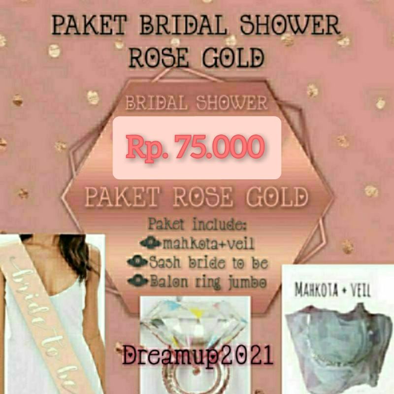 Jual PAKET BRIDAL SHOWER | MAHKOTA | BALON RING JUMBO | Shopee Indonesia