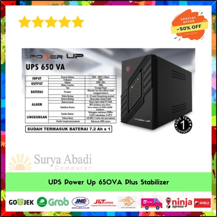 Jual UPS Power Up 650VA Plus Stabilizer | Shopee Indonesia