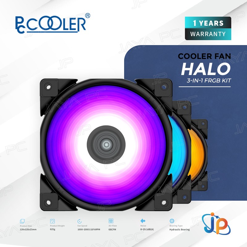 Jual PCCOOLER Cooler Fan Case Halo 3 In 1 FRGB - Fan Casing 12cm ...