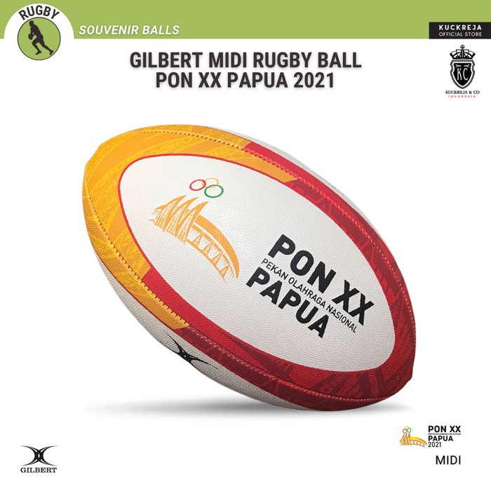Jual Gilbert MIDI Rugby Ball PON XX Papua 2021 | Shopee Indonesia